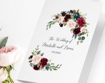 Editable Wedding Program Template Fully Editable Printable | Etsy