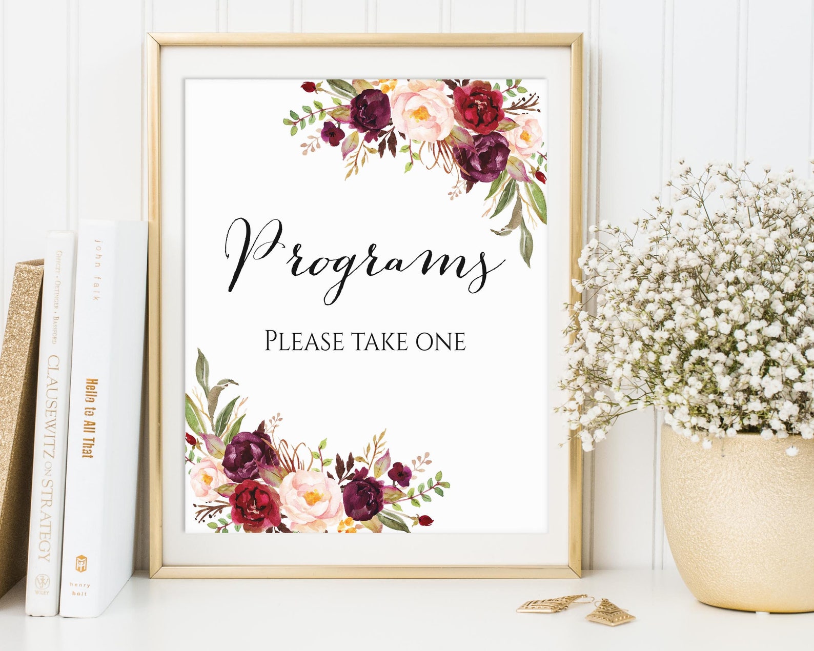 Wedding Program Sign Programs Sign Programs Please Take One | Etsy