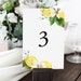 Lemon Table Number Template Instant Download Editable Table - Etsy