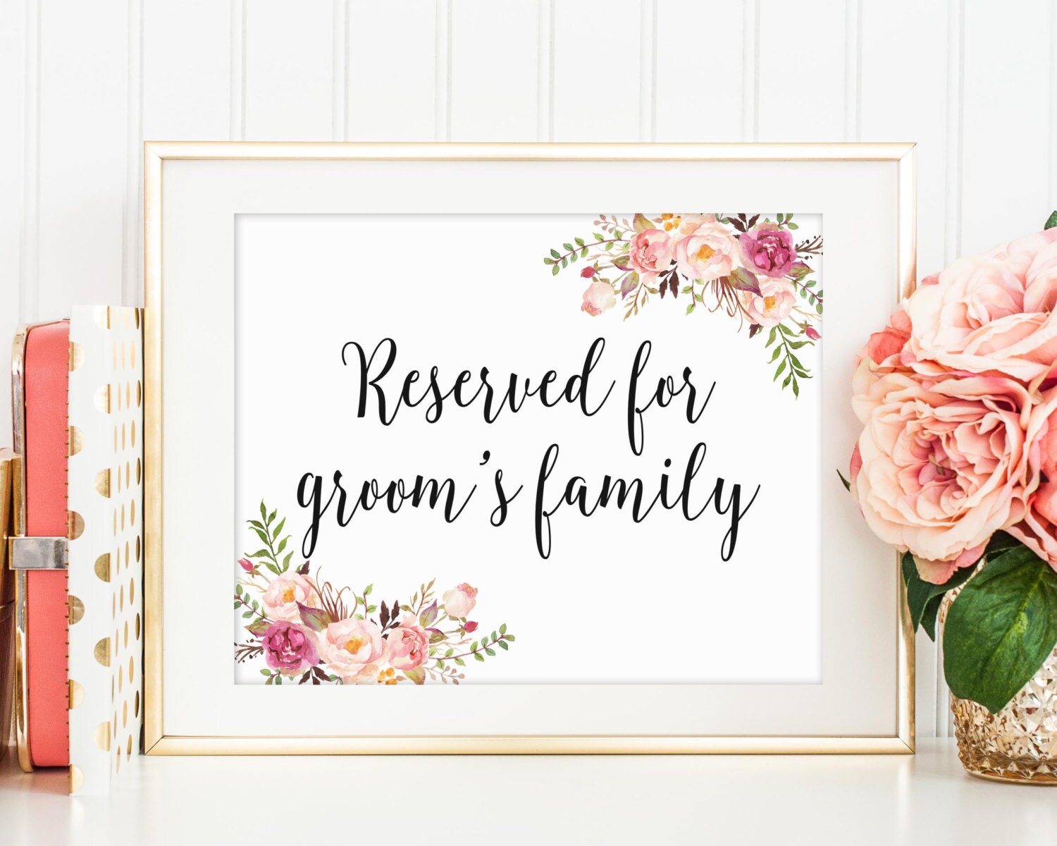 Reserved For Groom's Family Wedding Reserved Sign | Etsy