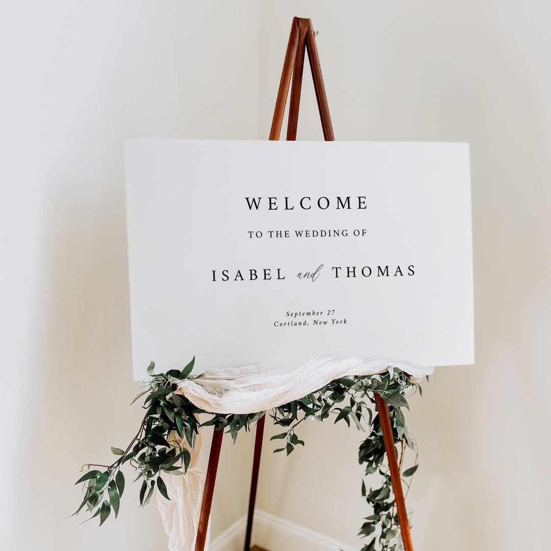 Welcome Wedding Sign Template, Formal Welcome to Our Wedding, Elegant ...