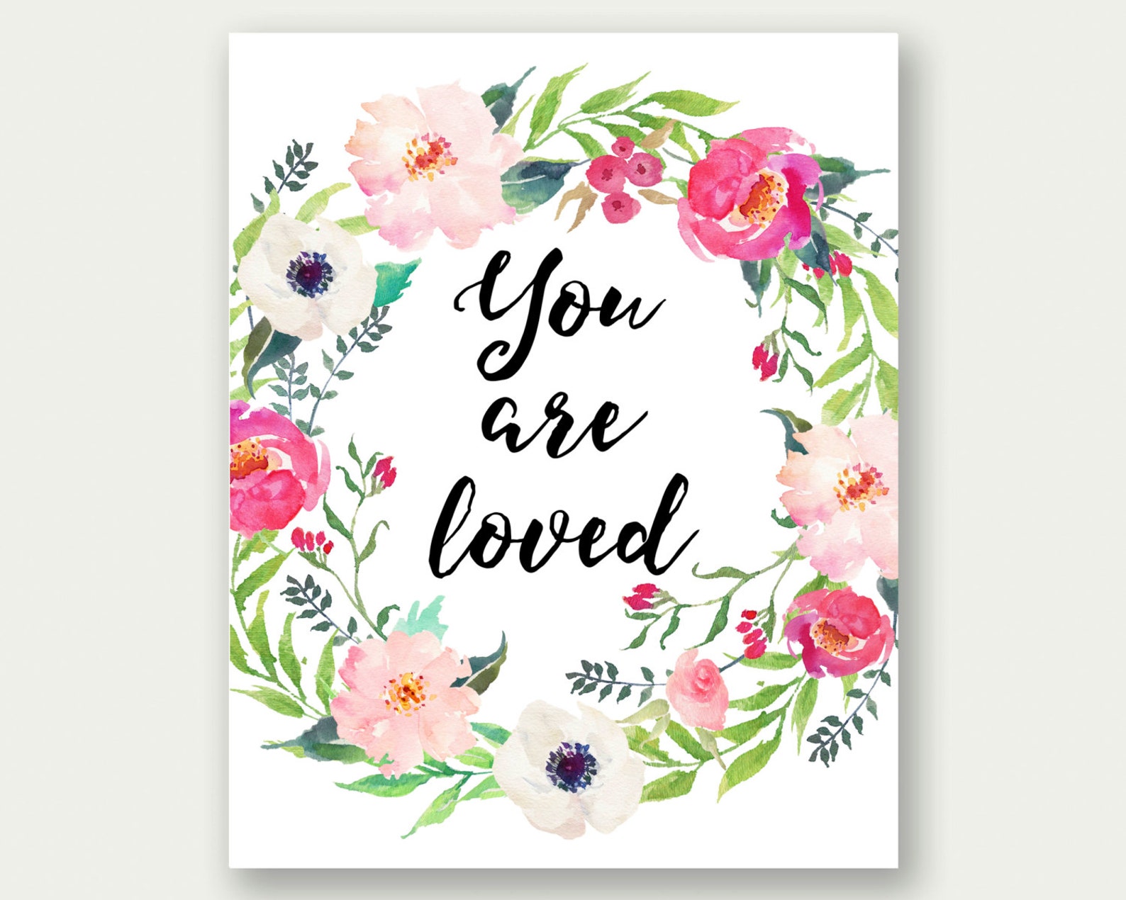 You Are Loved Wall Art You Are Loved Printable You Are Loved | Etsy