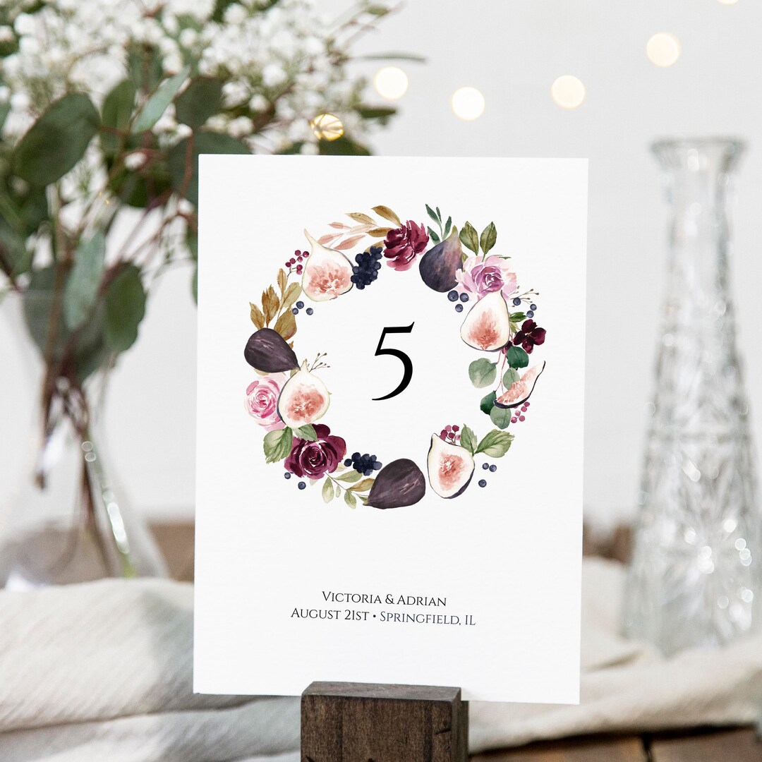 Printable Table Number Template, Instant Download, Editable Table ...