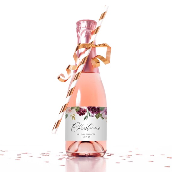 Editable Mini Champagne Label Template Instant Download - Etsy