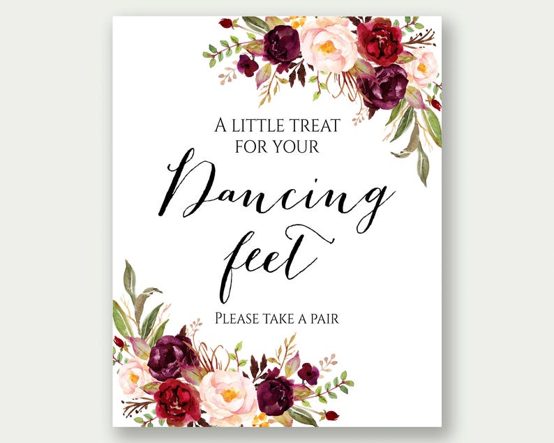 Dancing Feet Sign Dancing Shoes Wedding Sign A Little Treat | Etsy