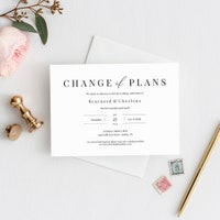 Change the Wedding Date, Printable Template Instant Download, Same ...