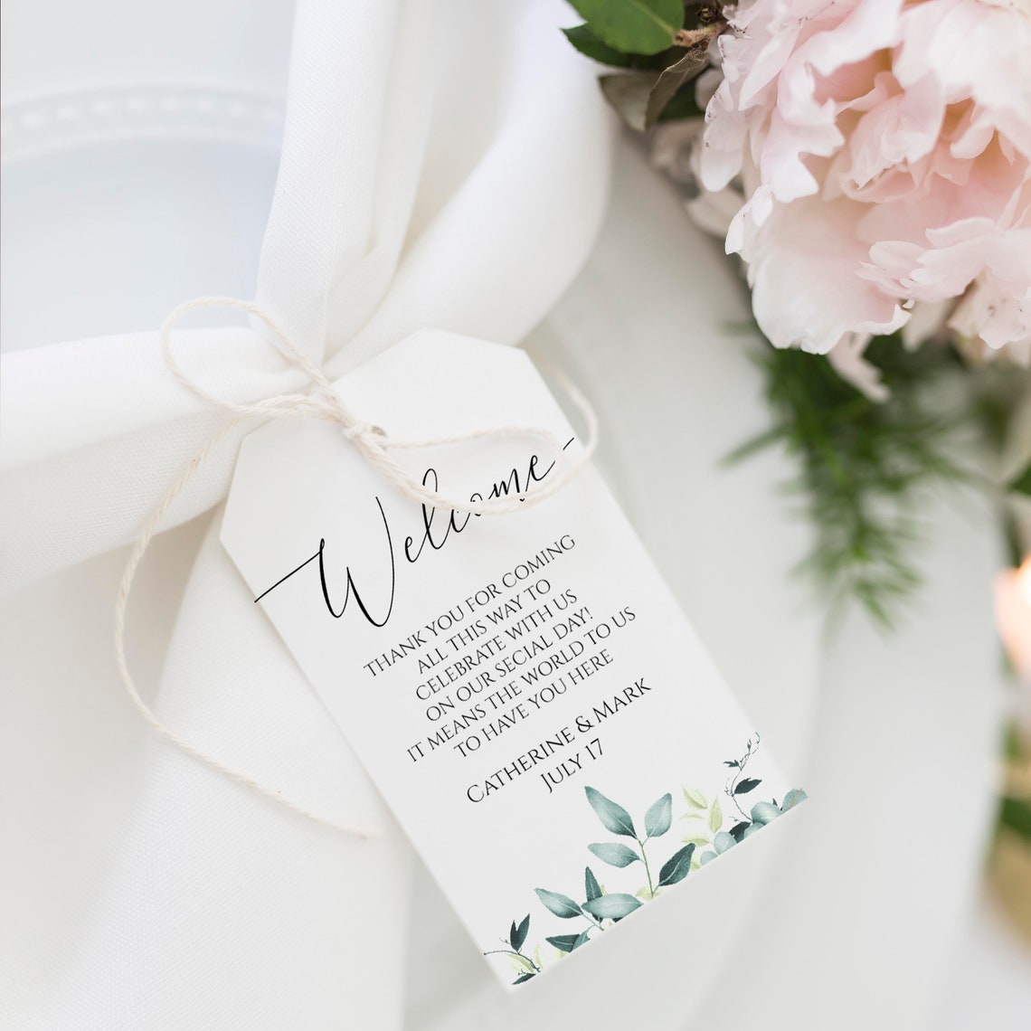 Editable Wedding Welcome Tag Printable Welcome Tag - Etsy