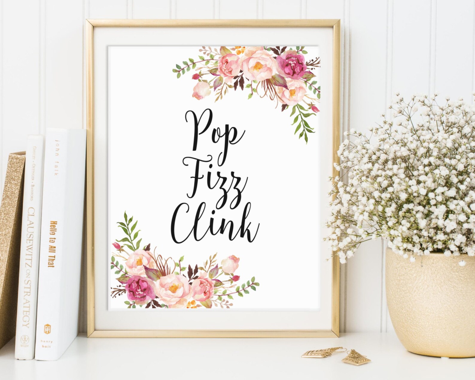 Pop Fizz Clink Sign Champagne Bar Sign Bridal Shower Bar - Etsy