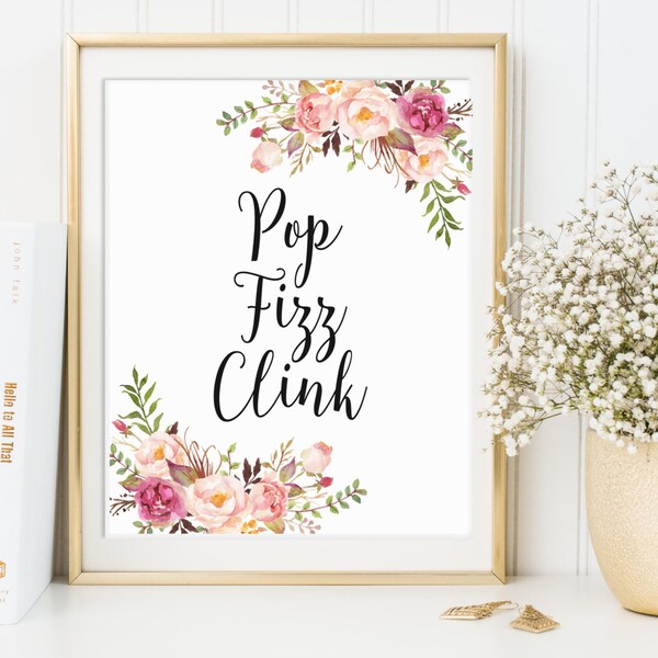 Pop Fizz Clink Sign - Etsy