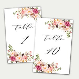 Wedding Table Numbers 1-40 Table Numbers Table Number Cards - Etsy