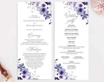 Purple Program Template - Etsy