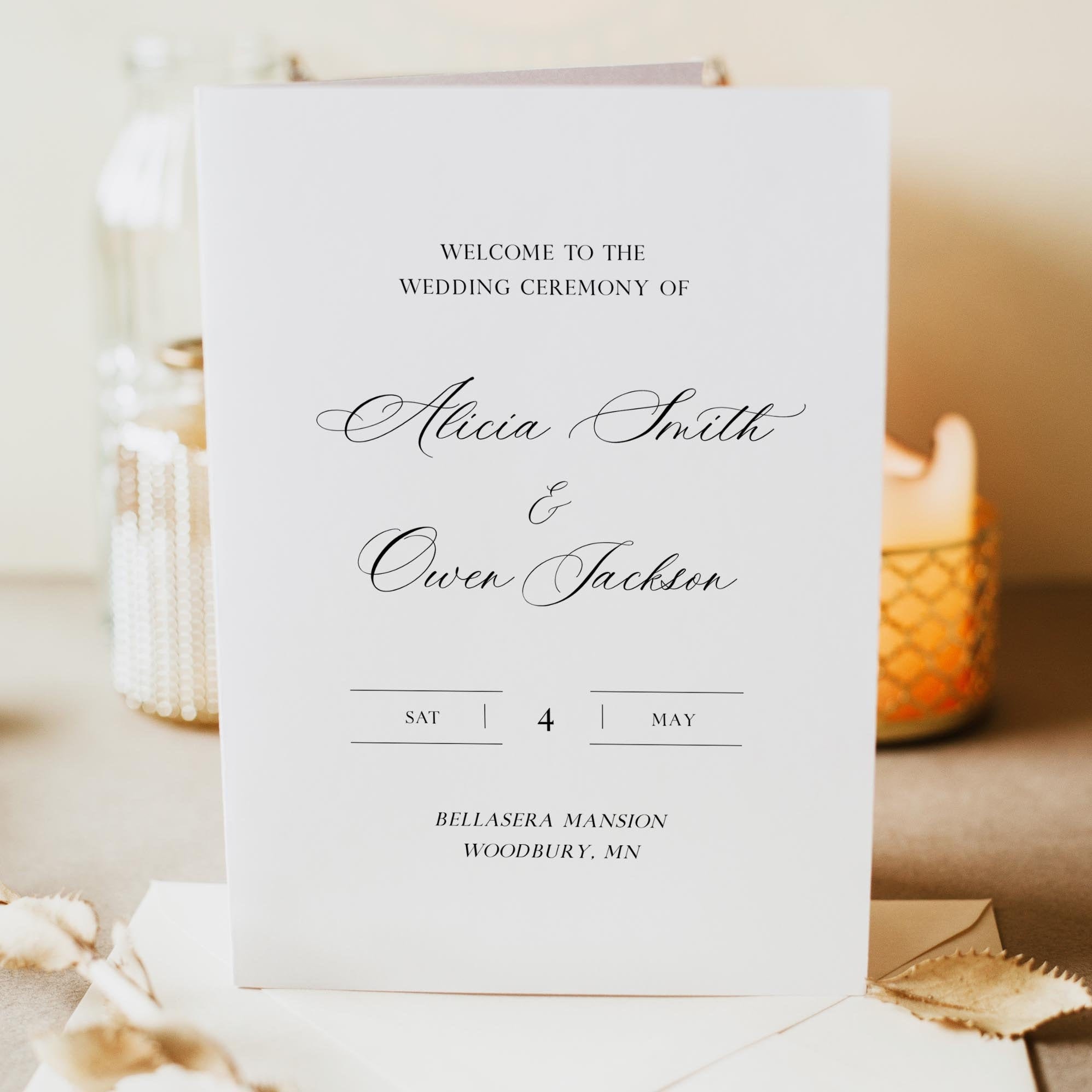 Christian Wedding Ceremony Program