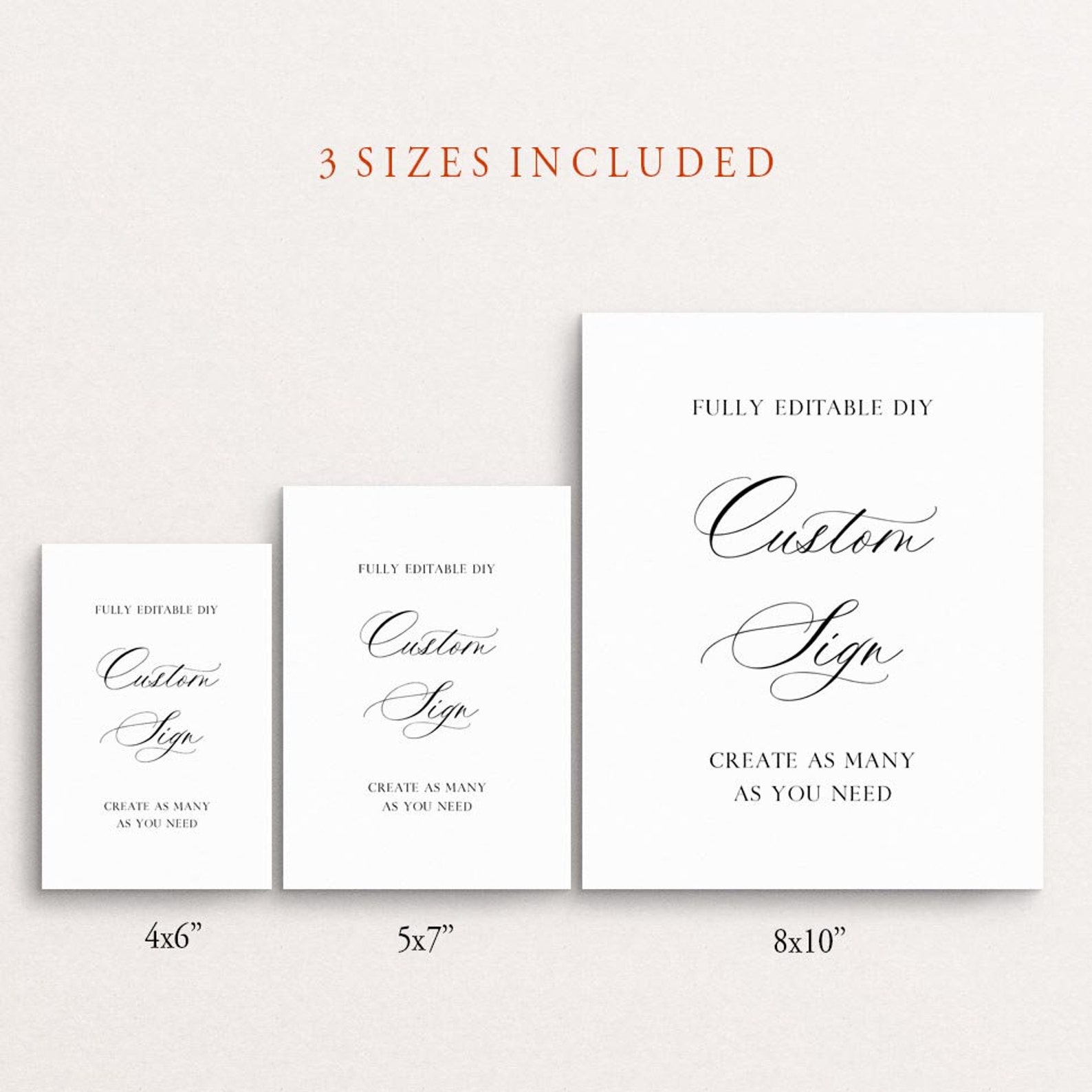 DIY Classic Custom Wedding Sign Template Self-editable Sign - Etsy