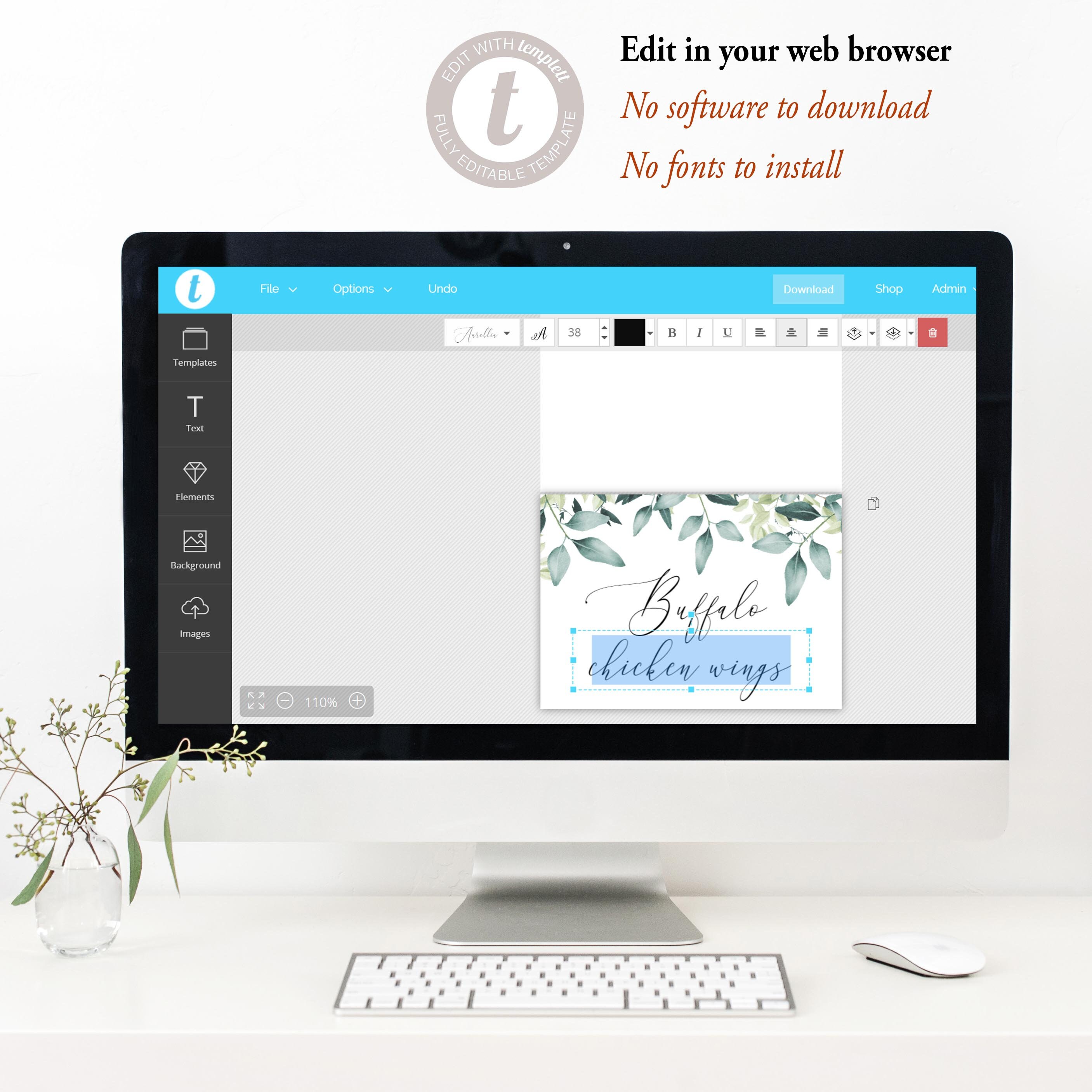 Editable Buffet Card Template Printable Food Label - Etsy