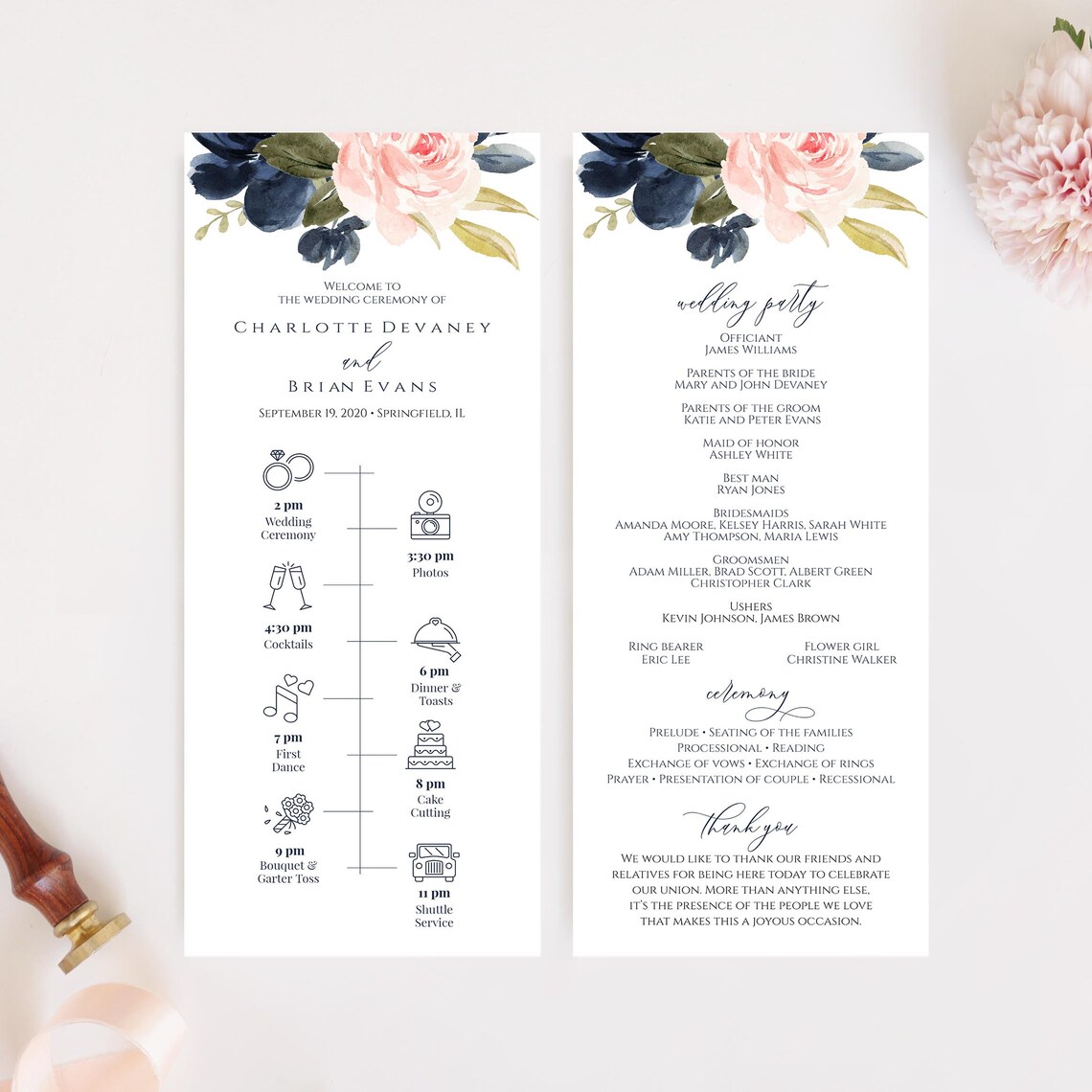 Boho Wedding Timeline Template Fully Editable Printable - Etsy