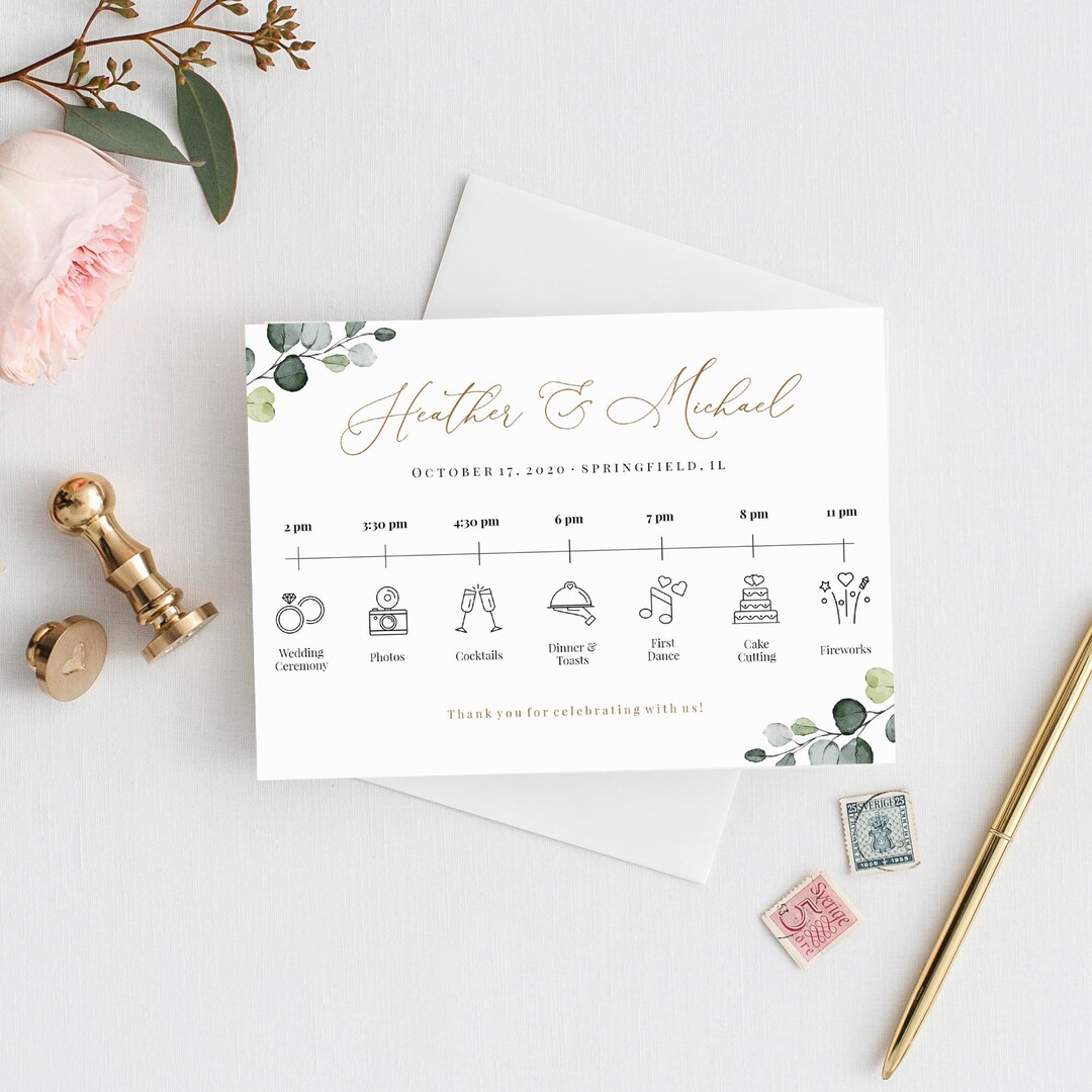 Wedding Timeline Template Download, Printable Wedding Timeline, Wedding ...