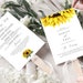 Sunflower Fan Program, Printable Summer Ceremony Template, French ...