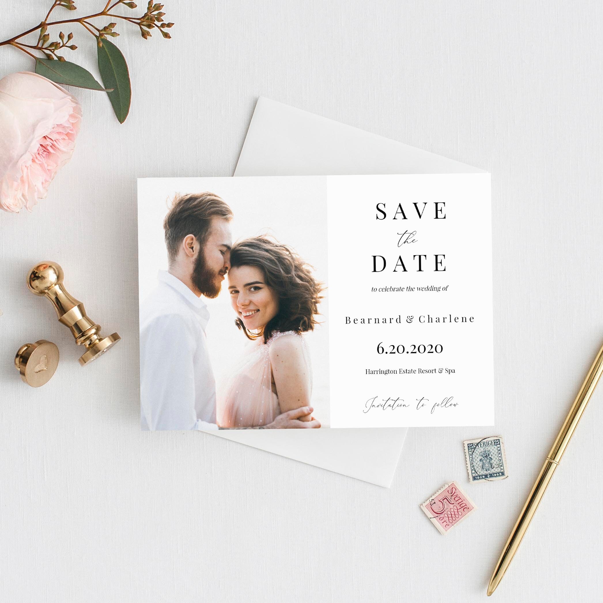 Editable Photo Save the Date Template Save the Date Card | Etsy