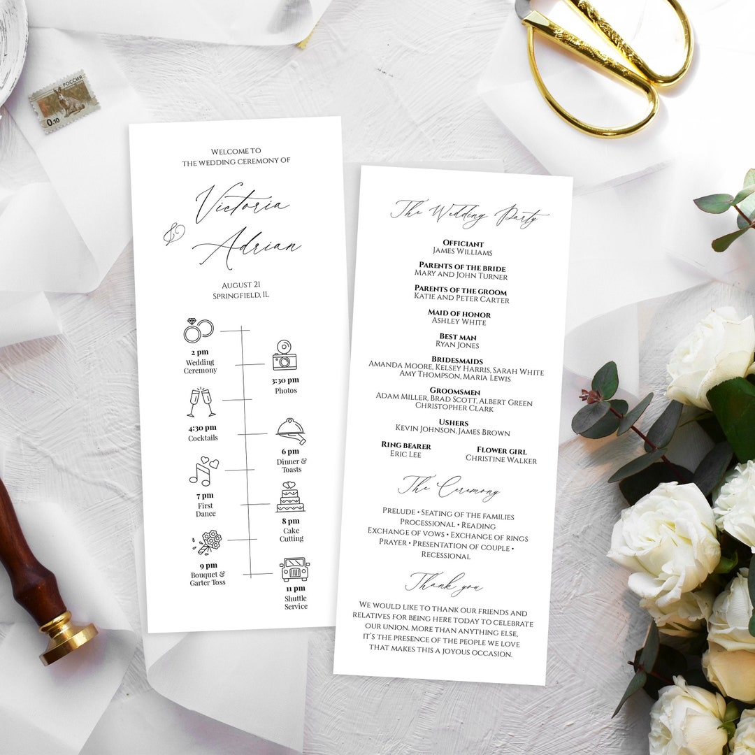Classic Wedding Timeline Template Download, Printable Wedding Timeline ...