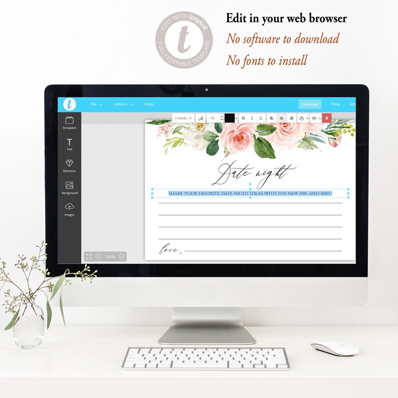 Editable Date Night Cards, Printable Date Night Idea Cards, Wedding ...