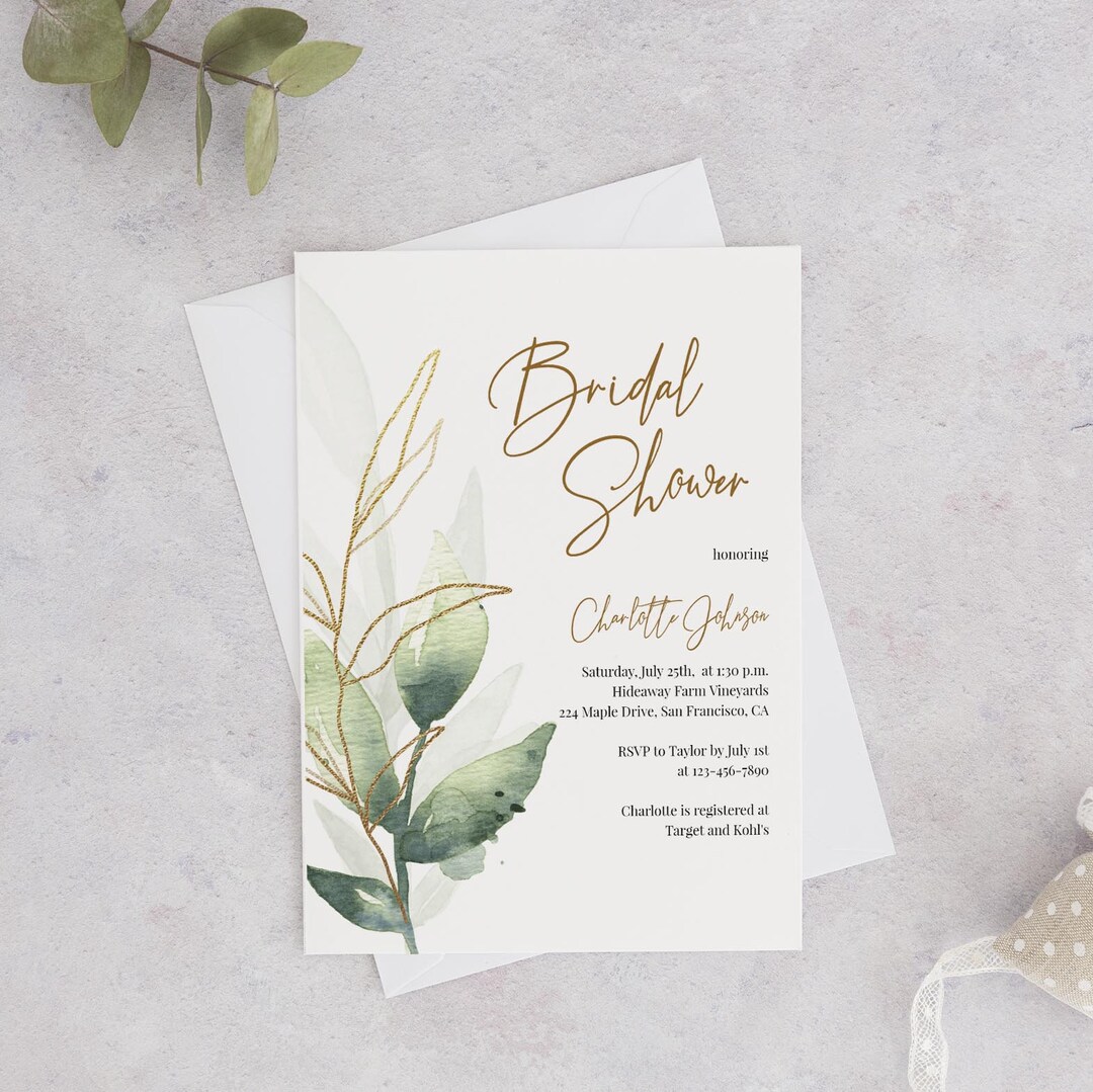 Bridal Shower Invitation Template Fully Editable Templett - Etsy