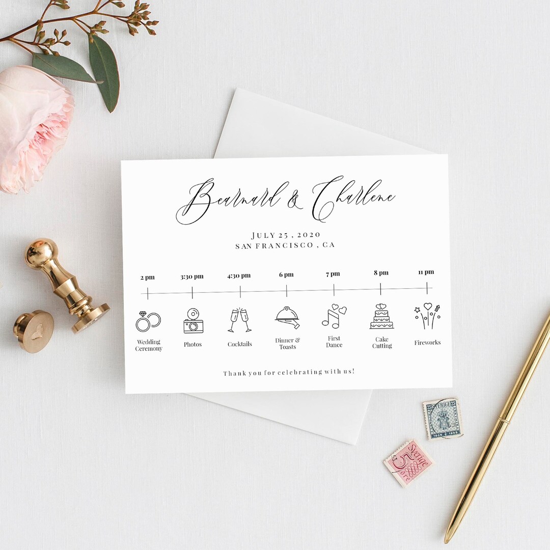 Wedding Timeline Template Download, Printable Wedding Timeline, Wedding ...