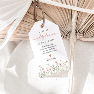 Wildflower Seed Tag Baby Shower Favor Seed Packet Tag Rectangular Girl ...