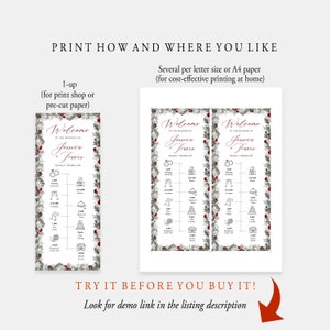 Winter Wedding Program Template Christmas Ceremony Printable Download DIY Elegant Holiday ...