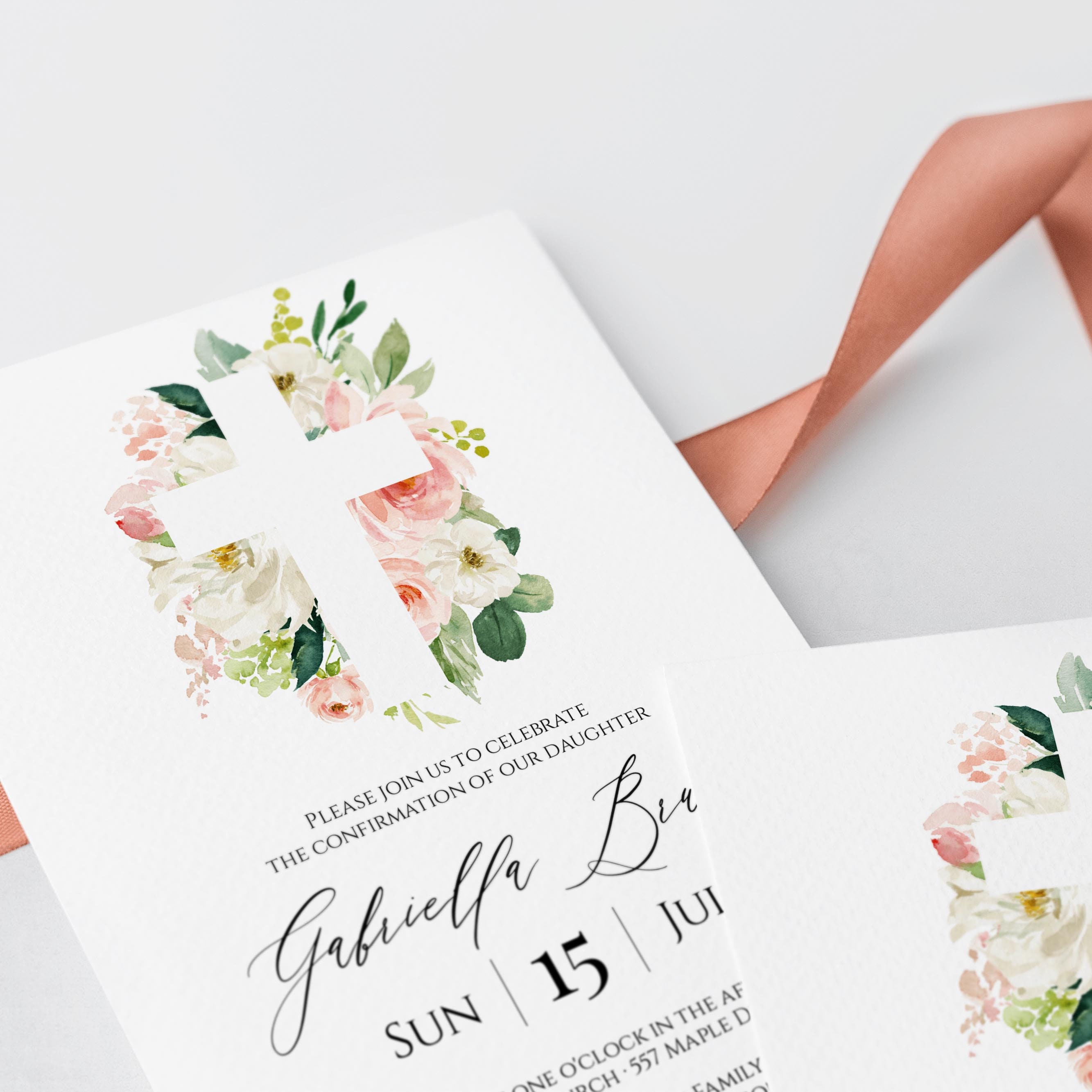 Confirmation Invitation Template Instant Download Printable - Etsy