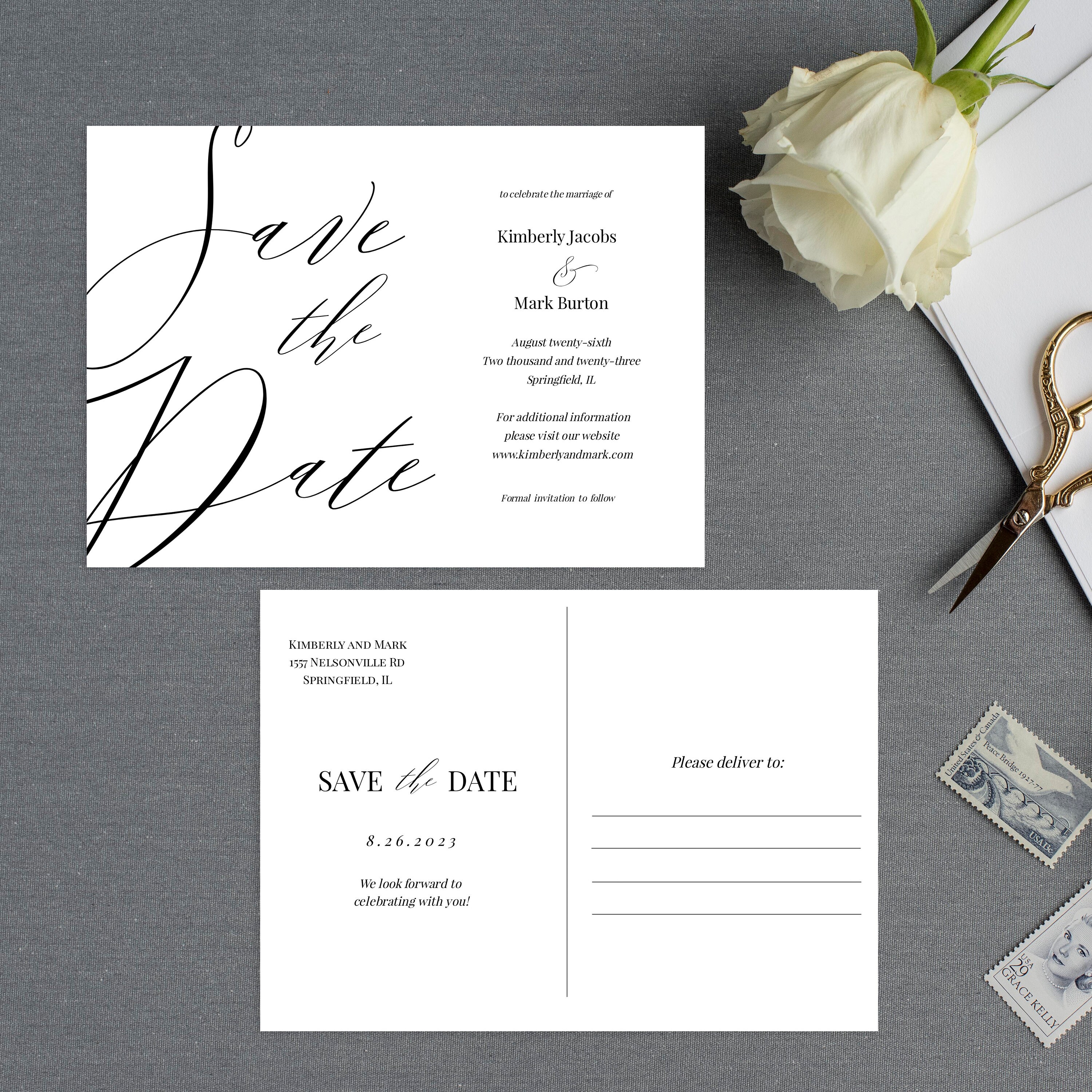 Editable Save the Date Postcard Template Printable Save the | Etsy