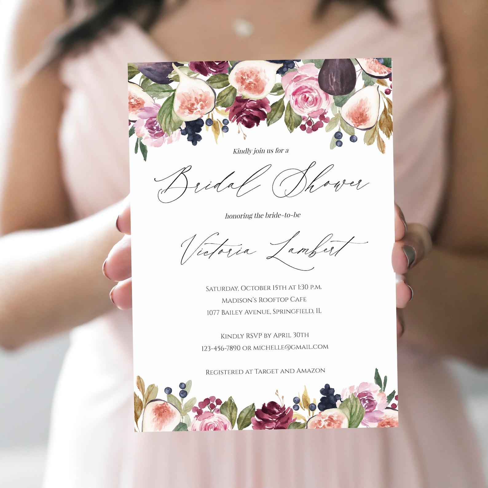Garden Bridal Shower Invitation Template Summer Bridal - Etsy