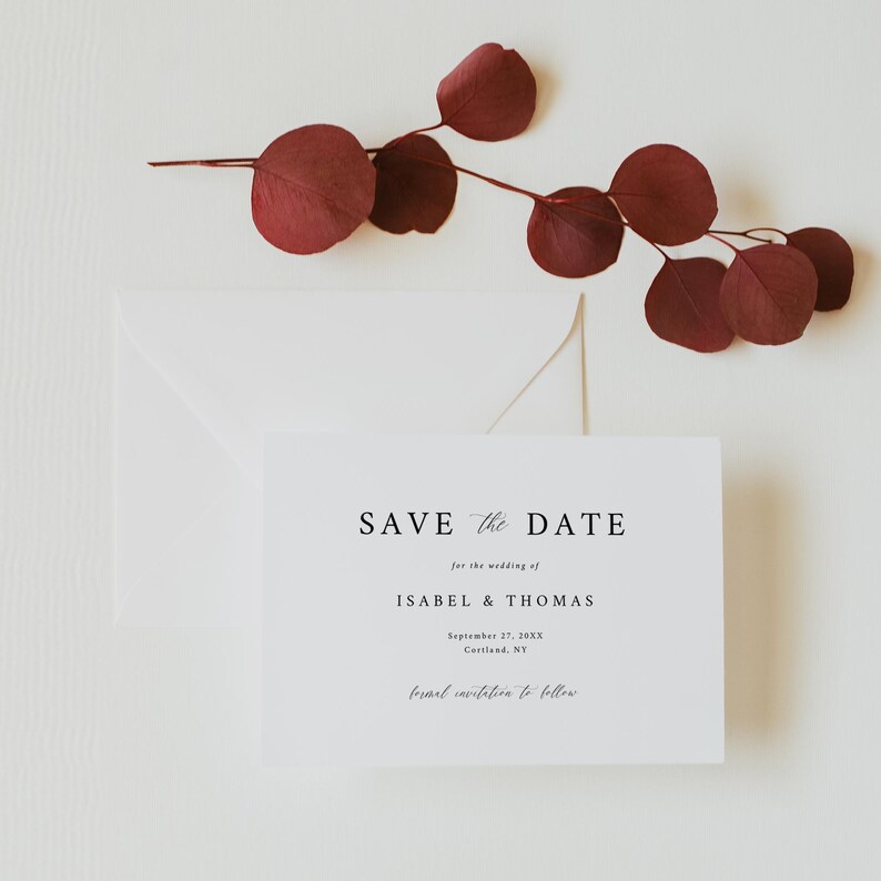 Save the Date Template Download Fully Editable Formal Save - Etsy
