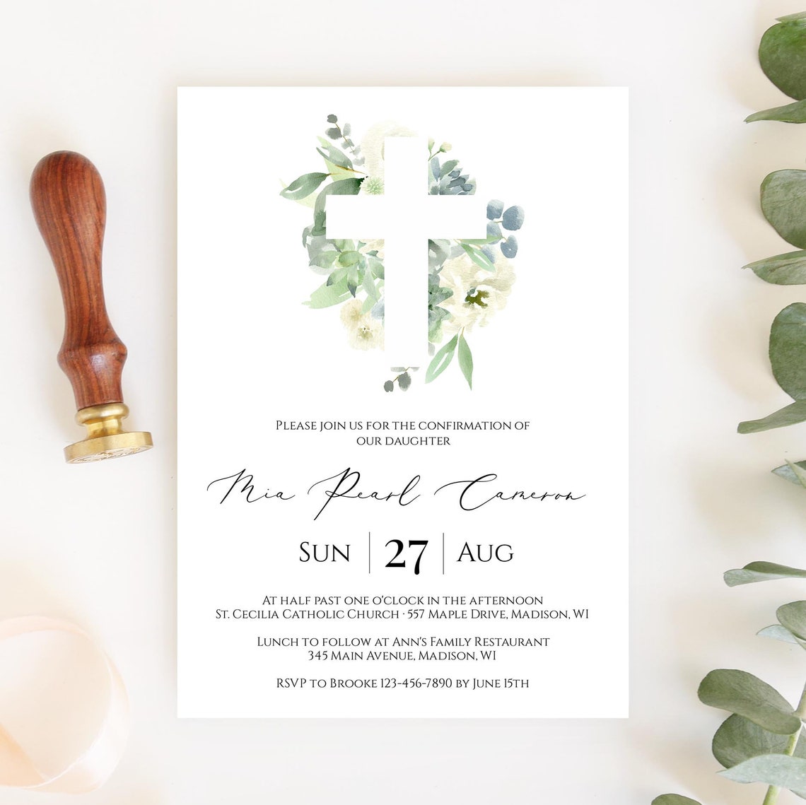 Confirmation Invitation for Boys Instant Download Printable - Etsy Canada