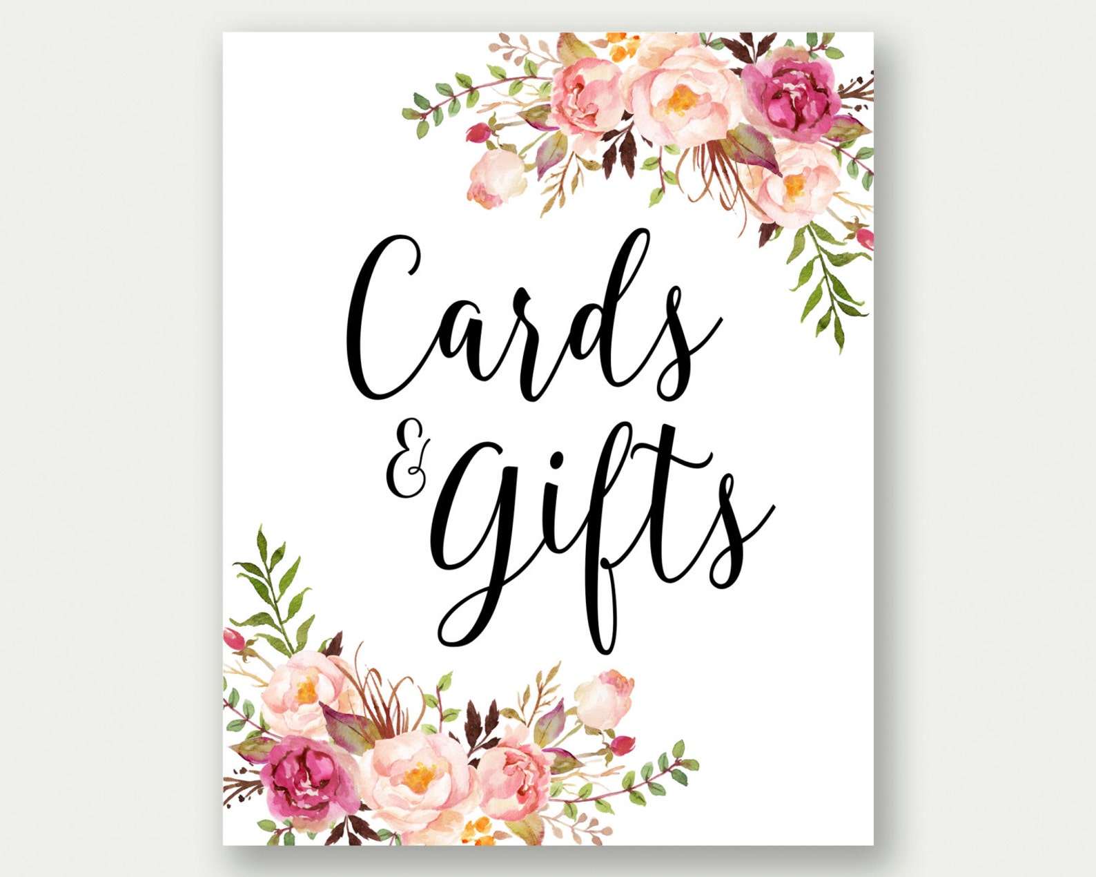 Cards And Gifts Wedding Sign Gifts And Cards Wedding Cards | Etsy