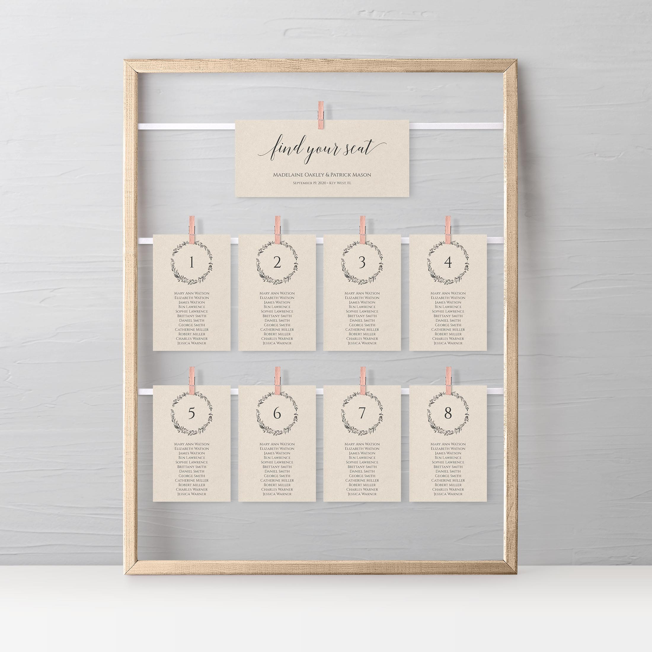 Rustic Wedding Seating Cards Instant Download Fully - Etsy