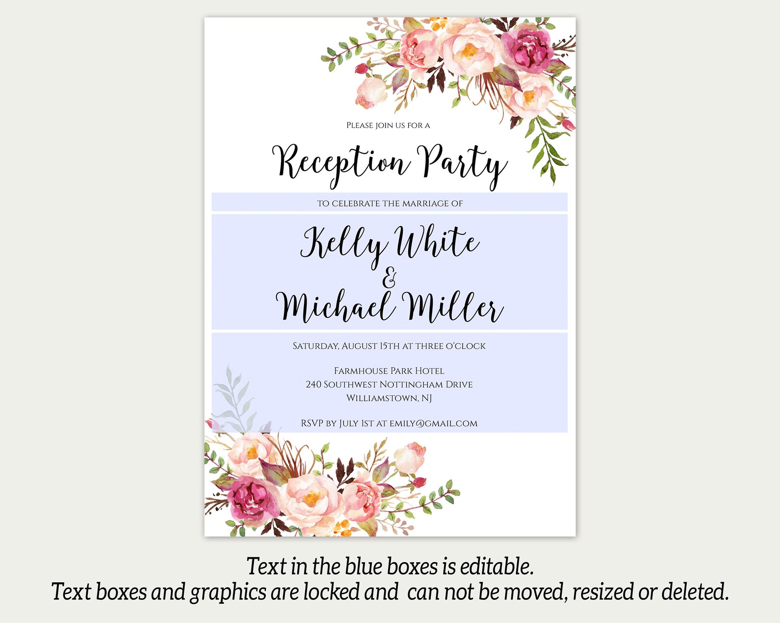 Wedding Reception Invitation Reception Invitation Reception | Etsy