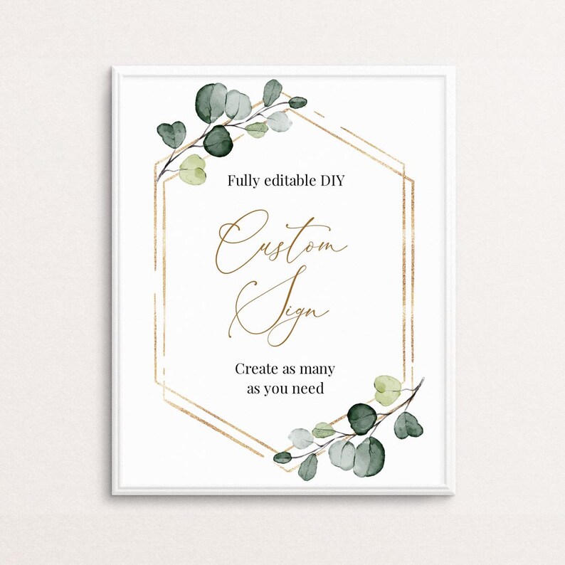 Greenery and Gold Wedding Bundle, Editable Wedding Bundle Templates ...