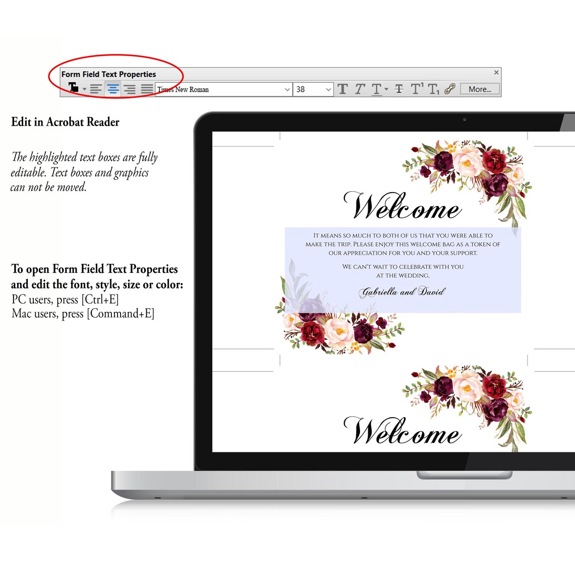 Welcome Bag Sticker Welcome Bag Label Gable Box Labels - Etsy