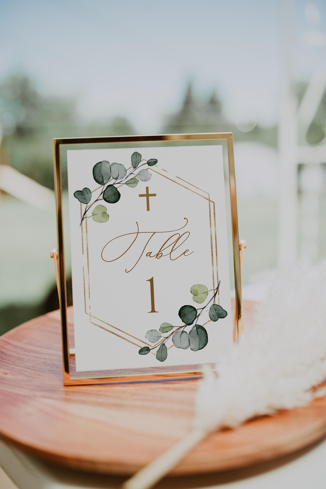 Baptism Table Number Template Confirmation Table Number Communion Table ...