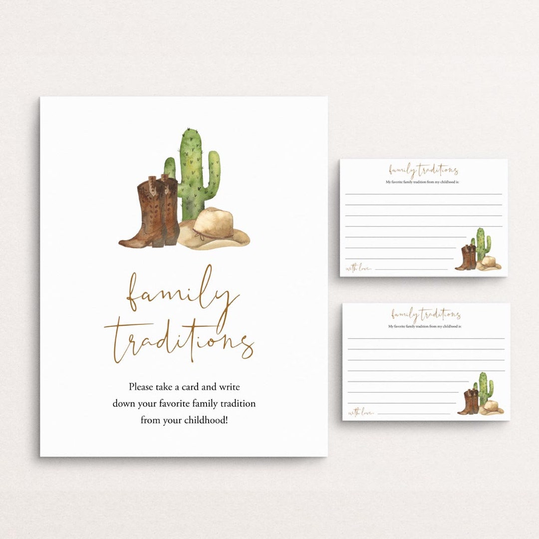 Cartel y tarjetas de tradición familiar IMPRESAS Fiesta de bienvenida ...