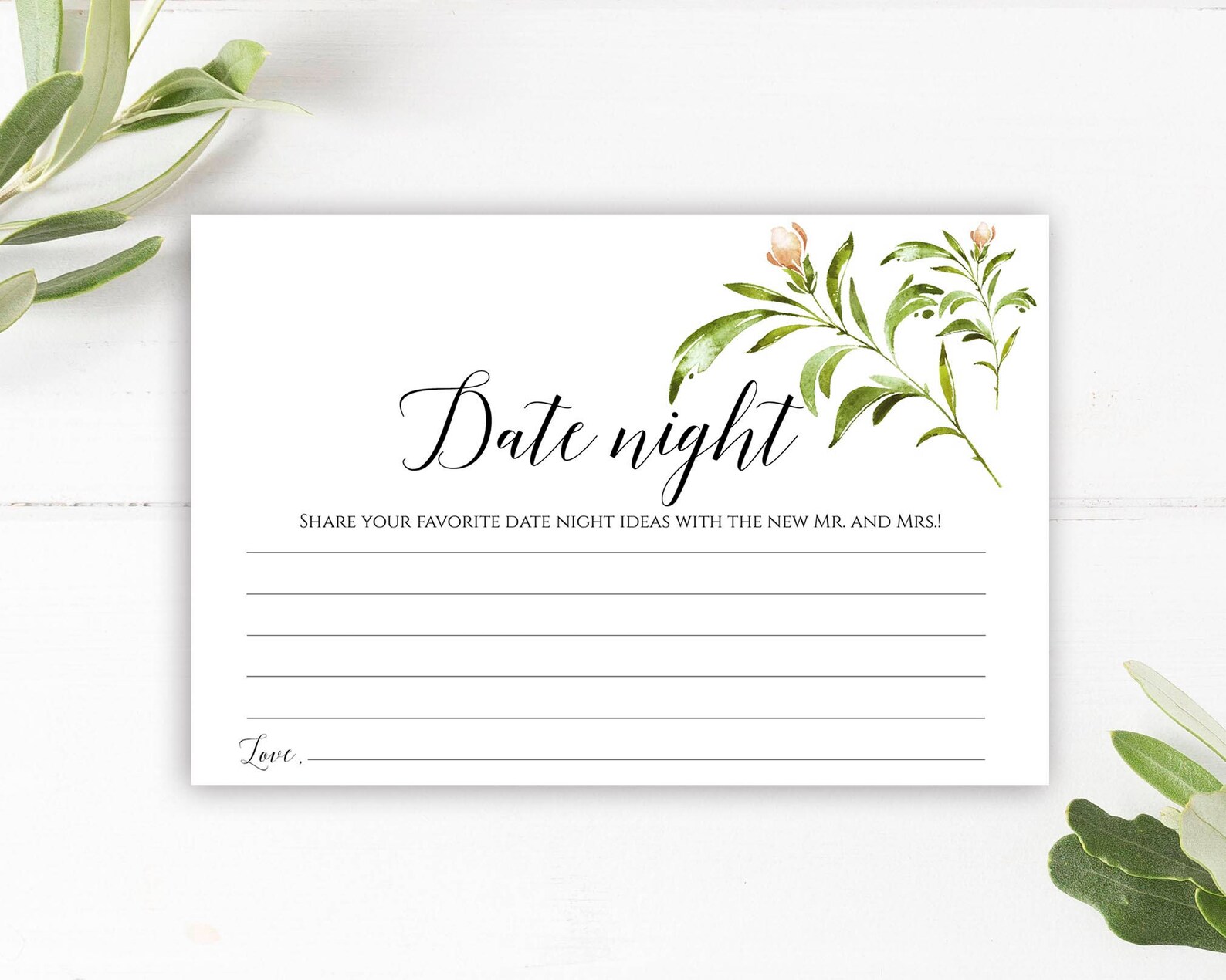 Date Night Card Date Night Idea Cards Wedding Date Night | Etsy