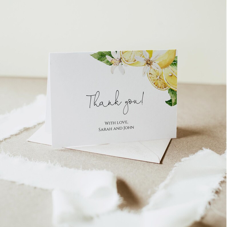 Lemon Wedding Invitation Set Printable Citrus Invitation | Etsy