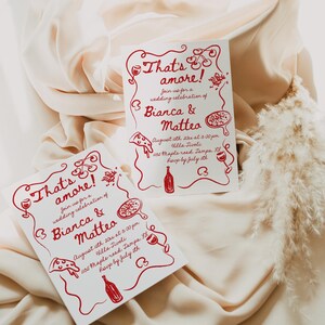 That's Amore Wedding Invitation Template Italian Wedding Invite Hand ...