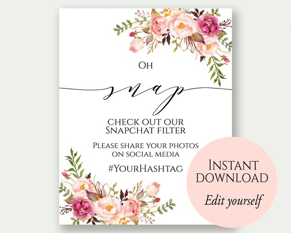 Oh Snap Snapchat Filter Sign Snapchat Sign Snapchat | Etsy