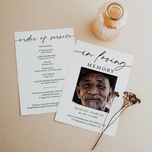 Funeral Program Template Celebration of Life Program Editable Memorial ...