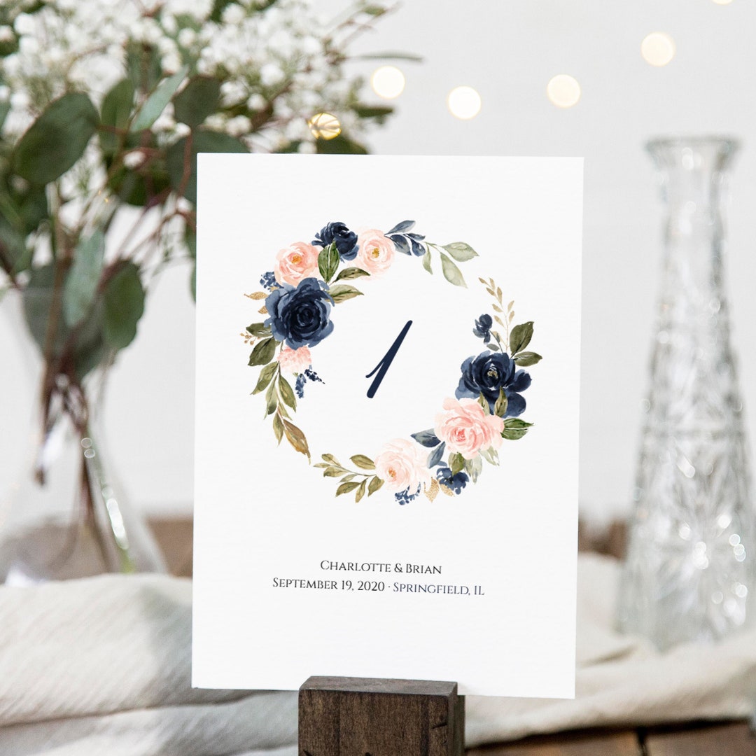 Wedding Table Number Template, Instant Download, Fully Editable Table ...