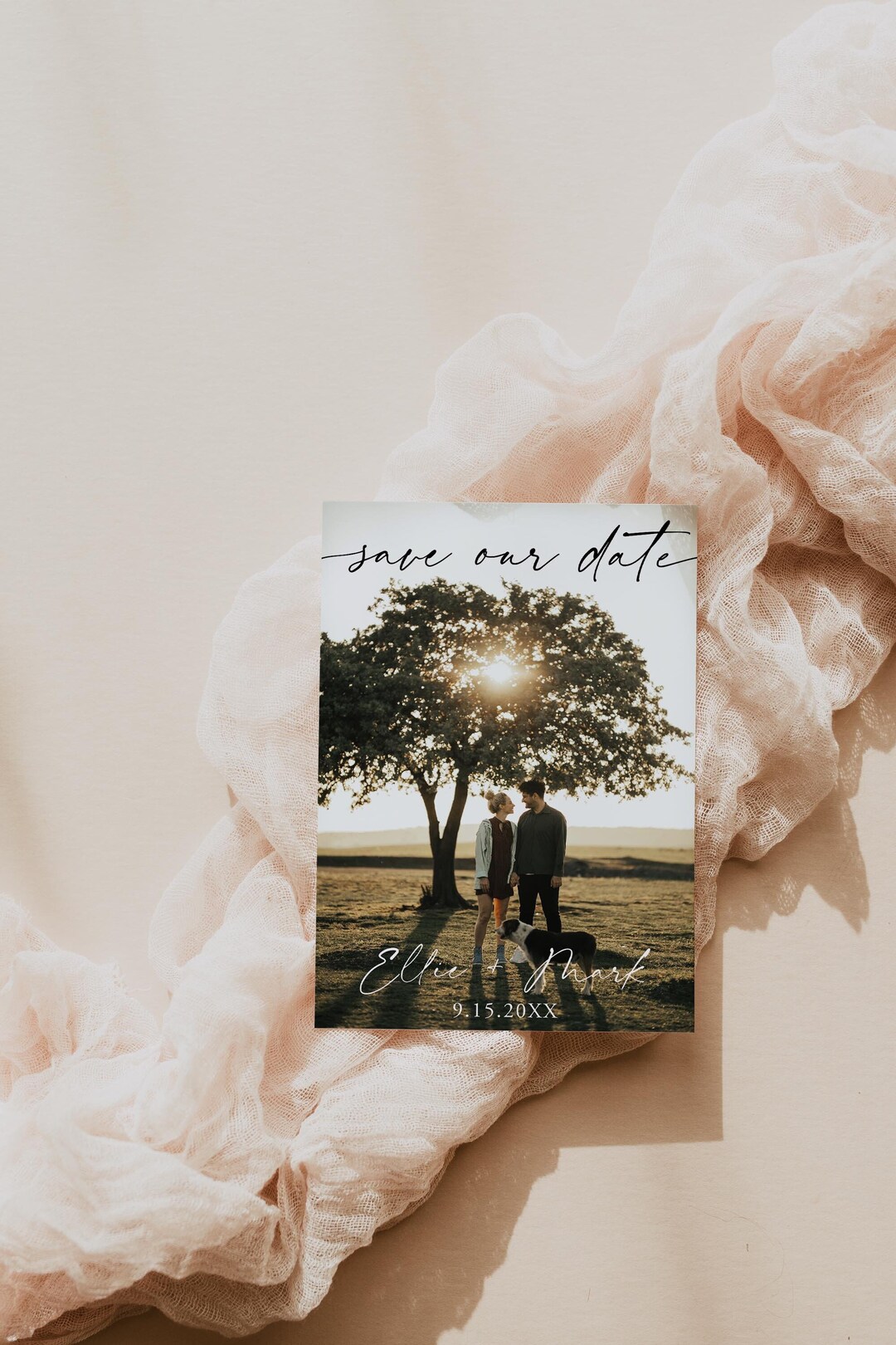 Photo Save Our Date Template Modern Wedding Announcement Download Save ...