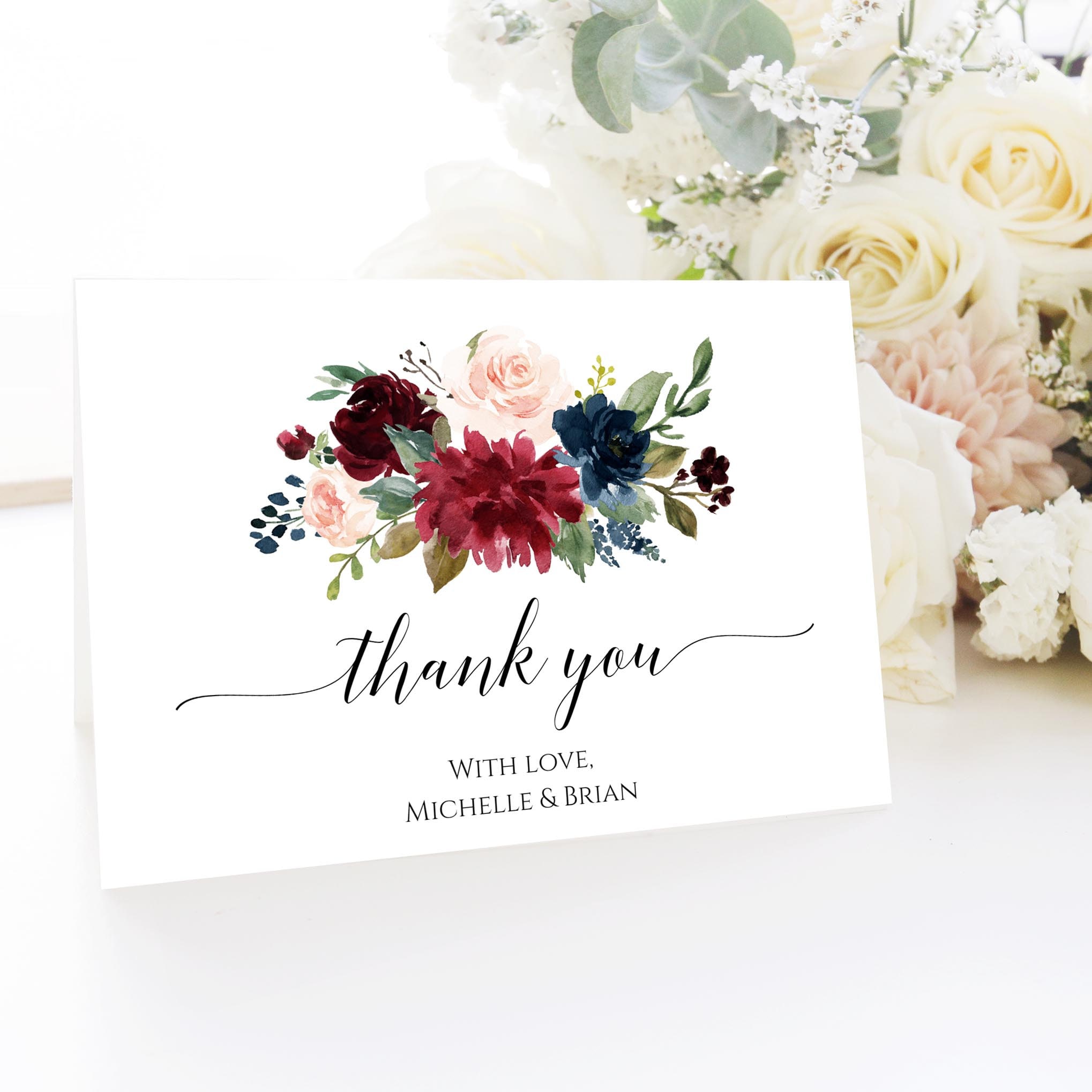 Thank You Card Template Instant Download Thank You Cards | Etsy