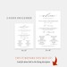 Classic Wedding Program Poster, Wedding Program Board Template, Instant ...