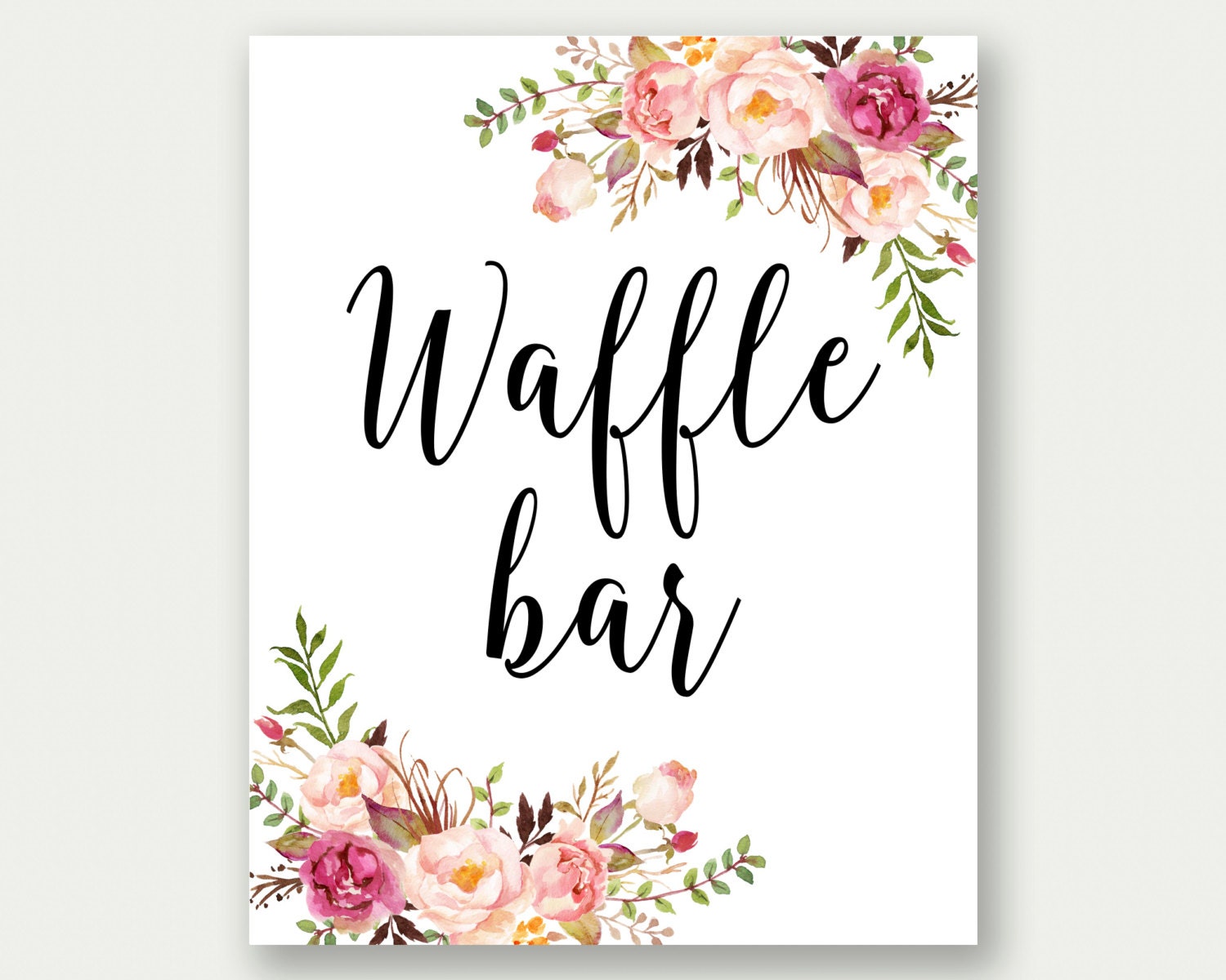 Waffle Bar Sign Waffle Bar Decor Wedding Sign Bridal Shower | Etsy